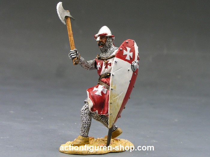 Attacking Knight with Axe and Shield | MK018