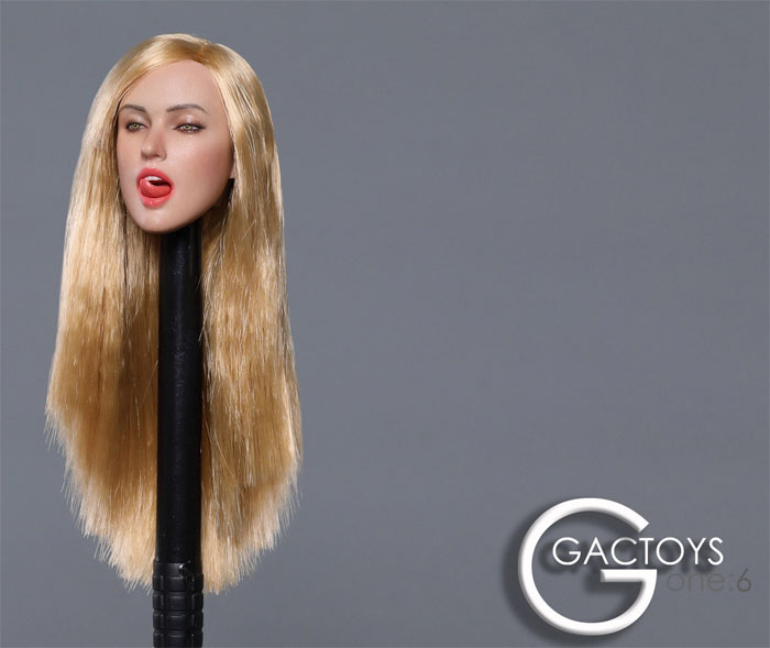 Female Head W Tongue Out Blond Hair Gac021a