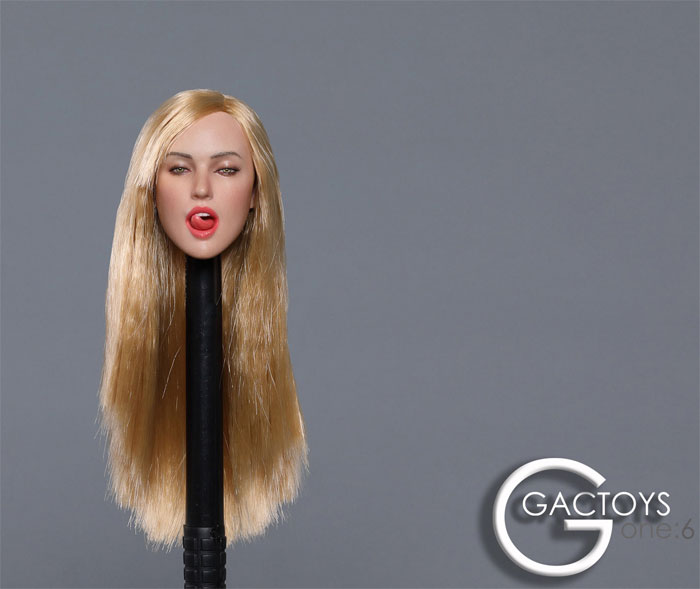 Female Head W Tongue Out Blond Hair Gac021a