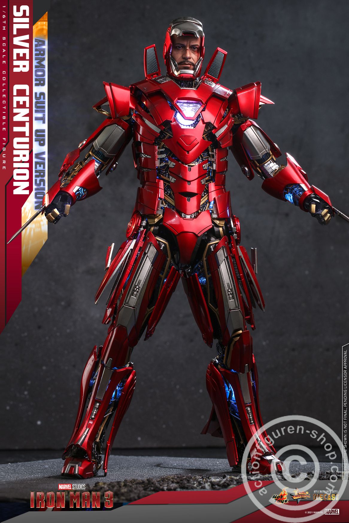 Iron Man III - Silver Centurion (Armor Suit Up version) - MMS618D43 ...